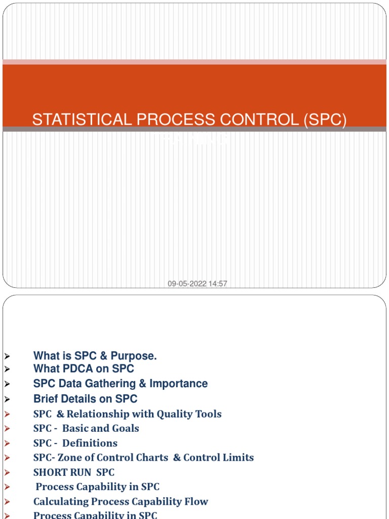 SPC Training Guide | PDF | Business Process | Evaluation Methods