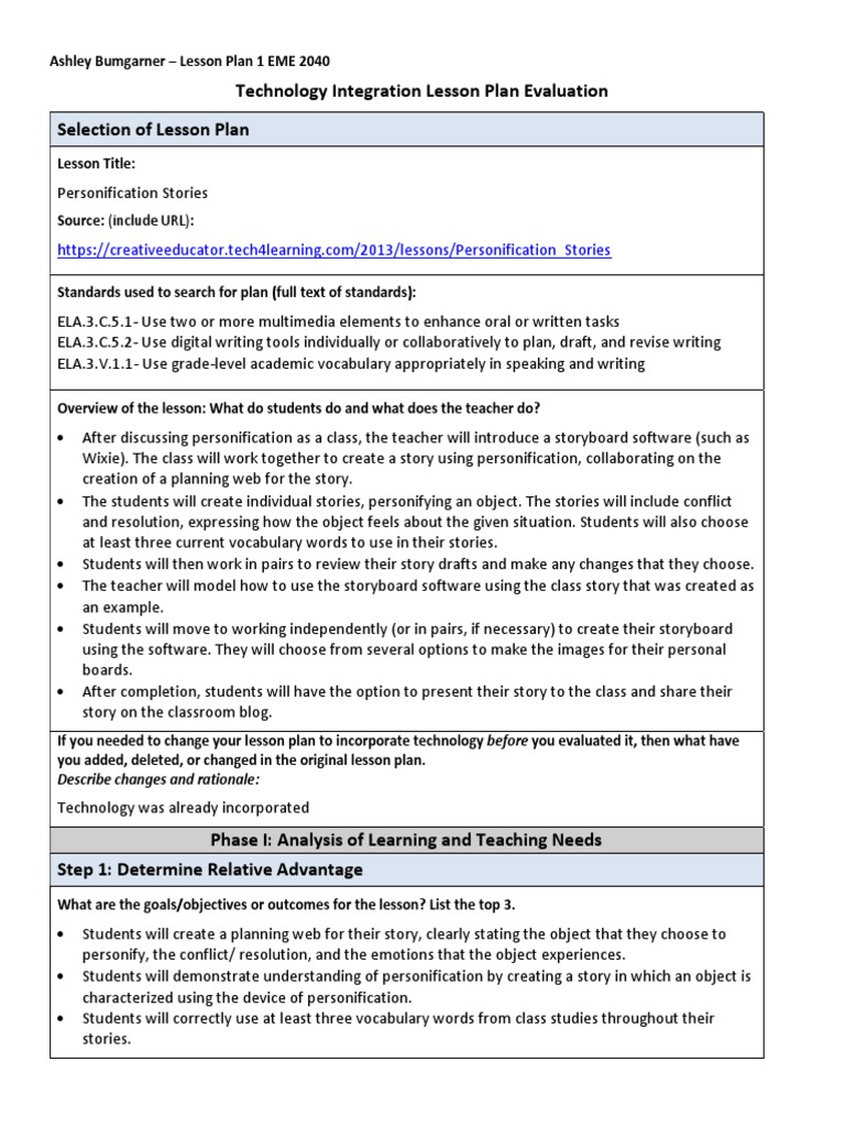 Lesson Plan 1 | PDF | Lesson Plan | Educational Assessment