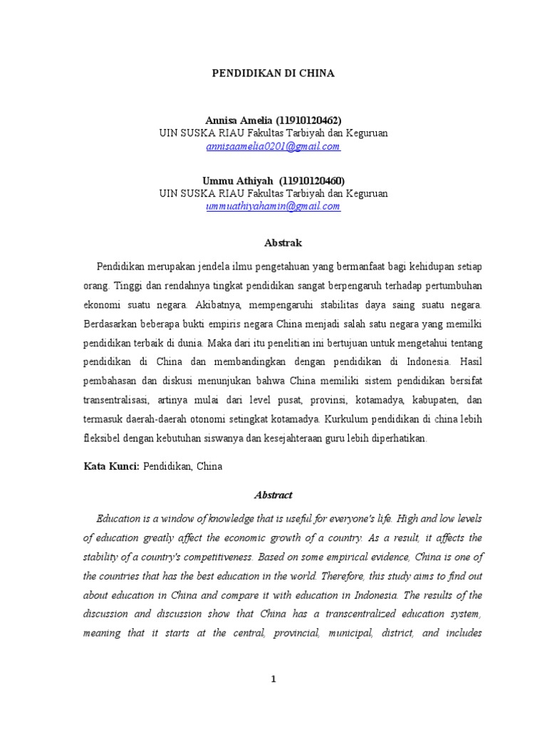 Artikel Perbandingan Pendidikan 9 (Annisa Amelia, Ummu Athiyah) | PDF | Politik | Sejarah