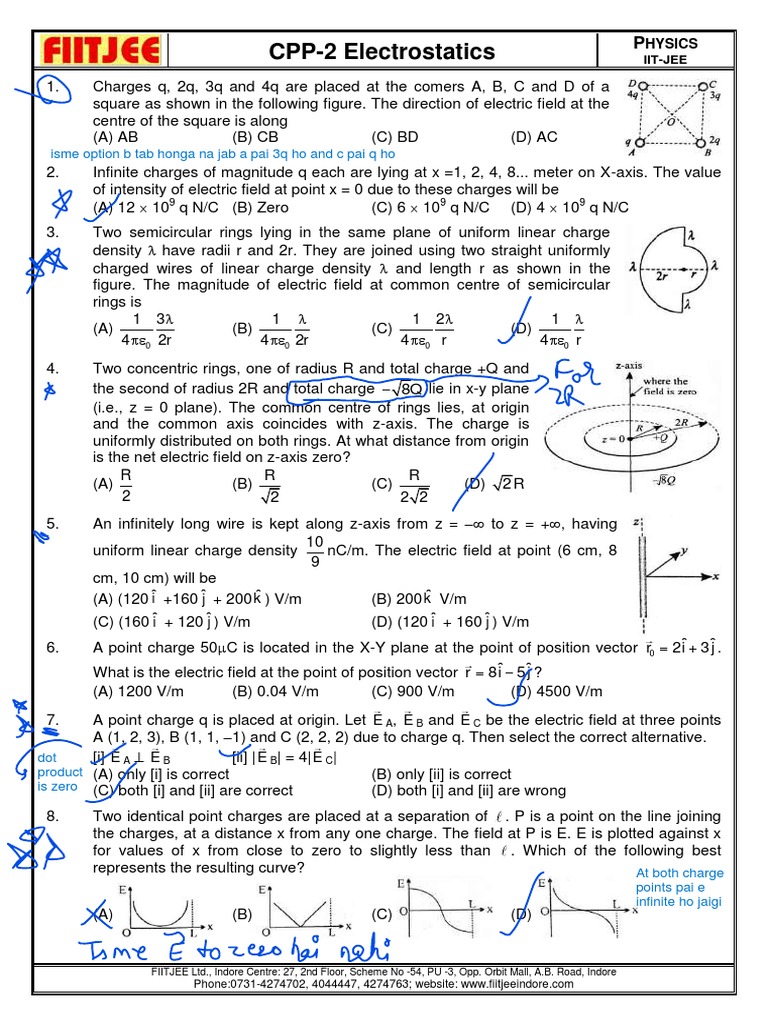 Electrostatics 2 | PDF | Triangle | Electric Field