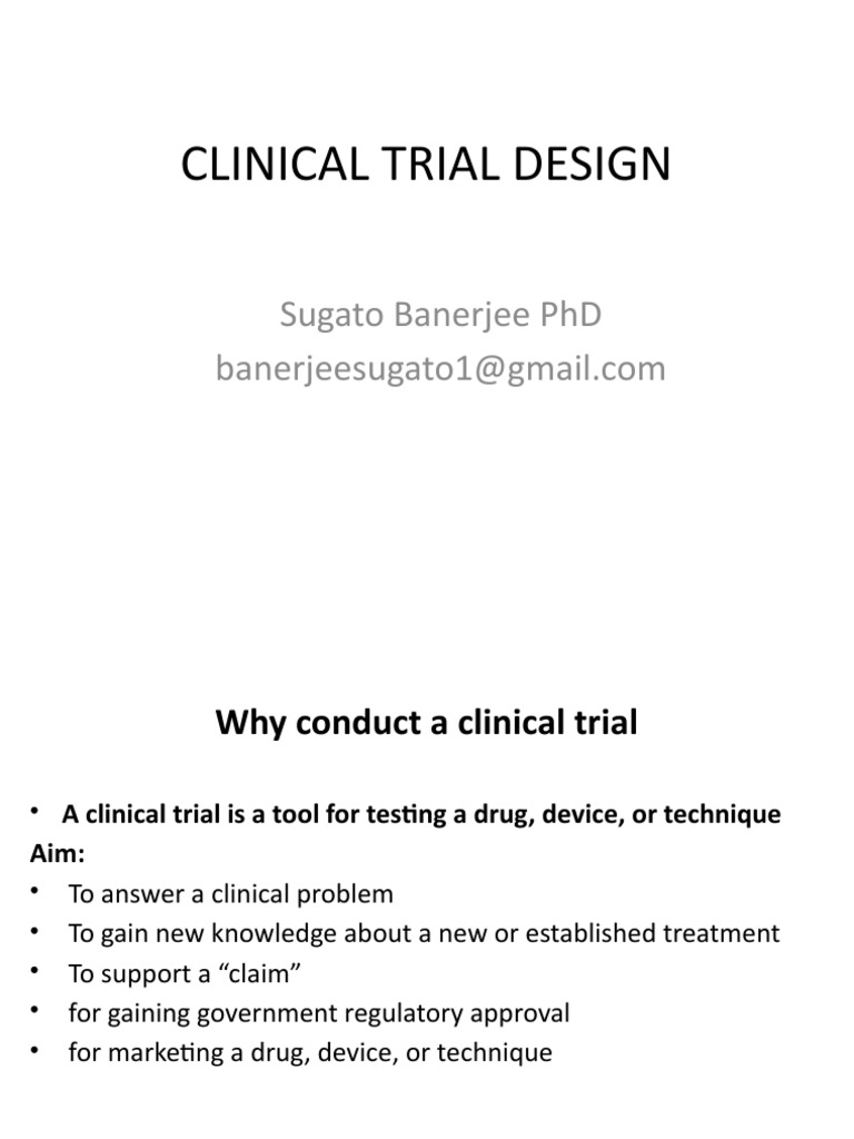 Clinical Trial Design: An Overview of Various Types of Trial Designs ...