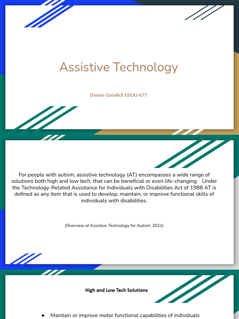 Assistive Technology Project | PDF | Autism Spectrum | Attention ...