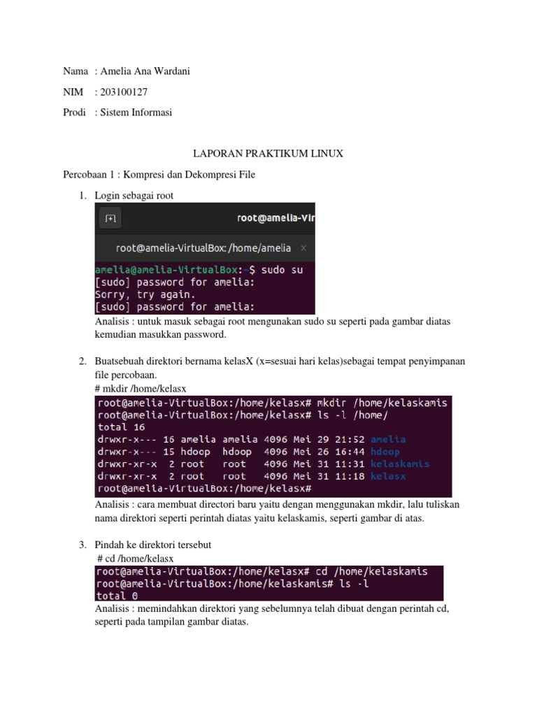 Praktikum Linux2 - Kompresi | PDF | Metode & Bahan Ajar | Teknologi & Rekayasa