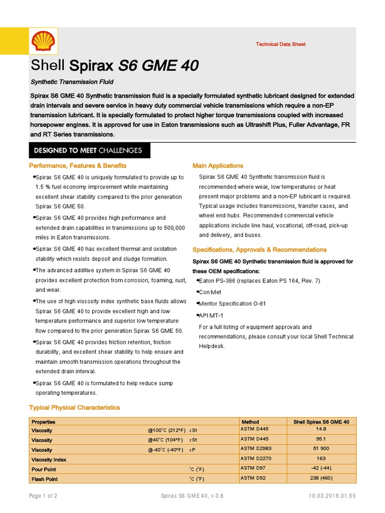 Spirax S6 GME 40 (PS-386) Eaton Fuller Sintético (800K KM) | Download ...