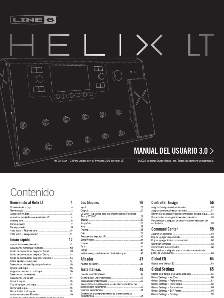 Helix LT 3.0 Owners Manual Rev C Spanish | PDF