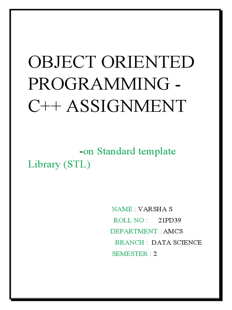 21pd39 - Standard Template Library Documentation | PDF | C++ | Software ...
