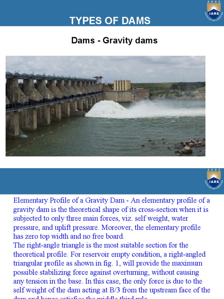 Types of Dams | PDF | Dam | Sediment