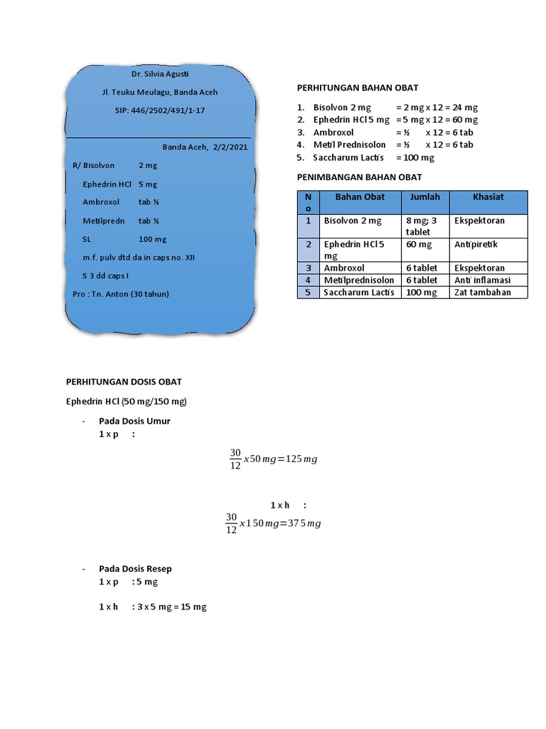 Compounding Obat Tenggorokan Kapsul | PDF