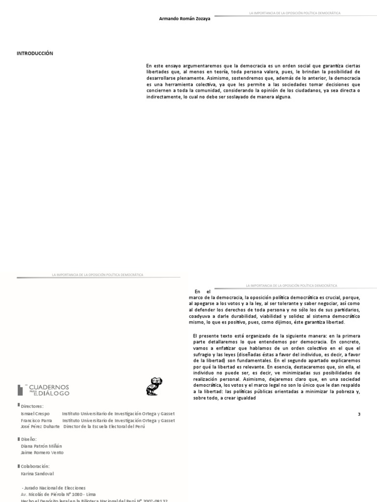Introducción: Armando Román Zozaya | PDF | Democracia | Ideologías políticas