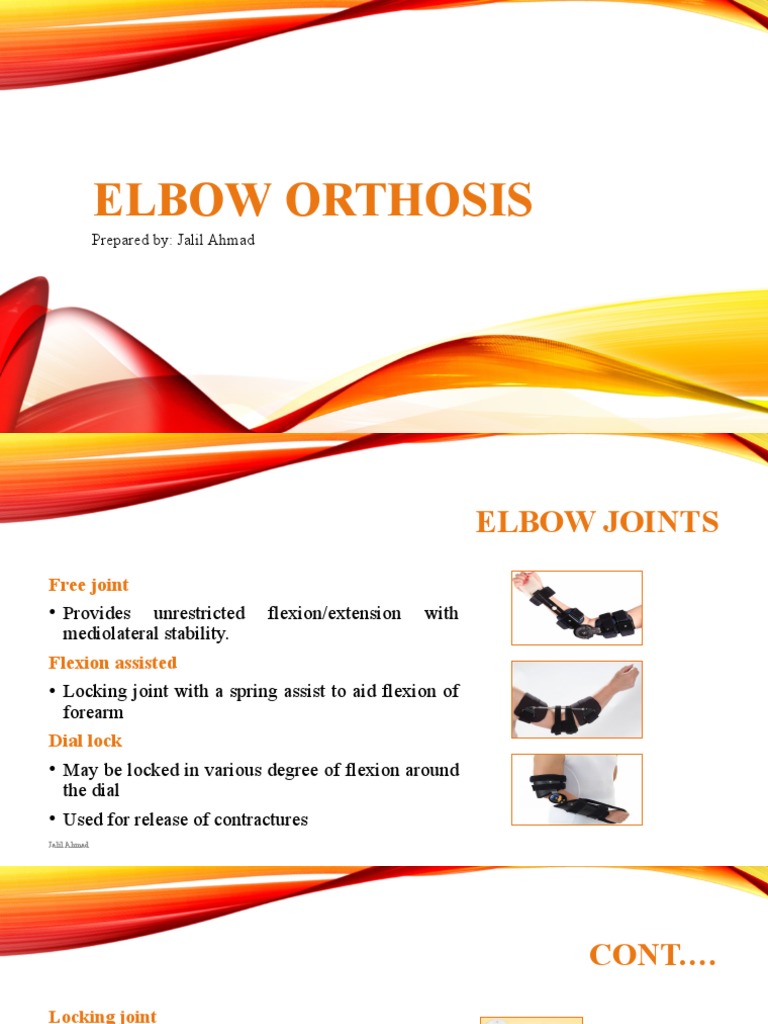 Elbow Orthosis Guide | PDF | Elbow | Anatomical Terms Of Motion