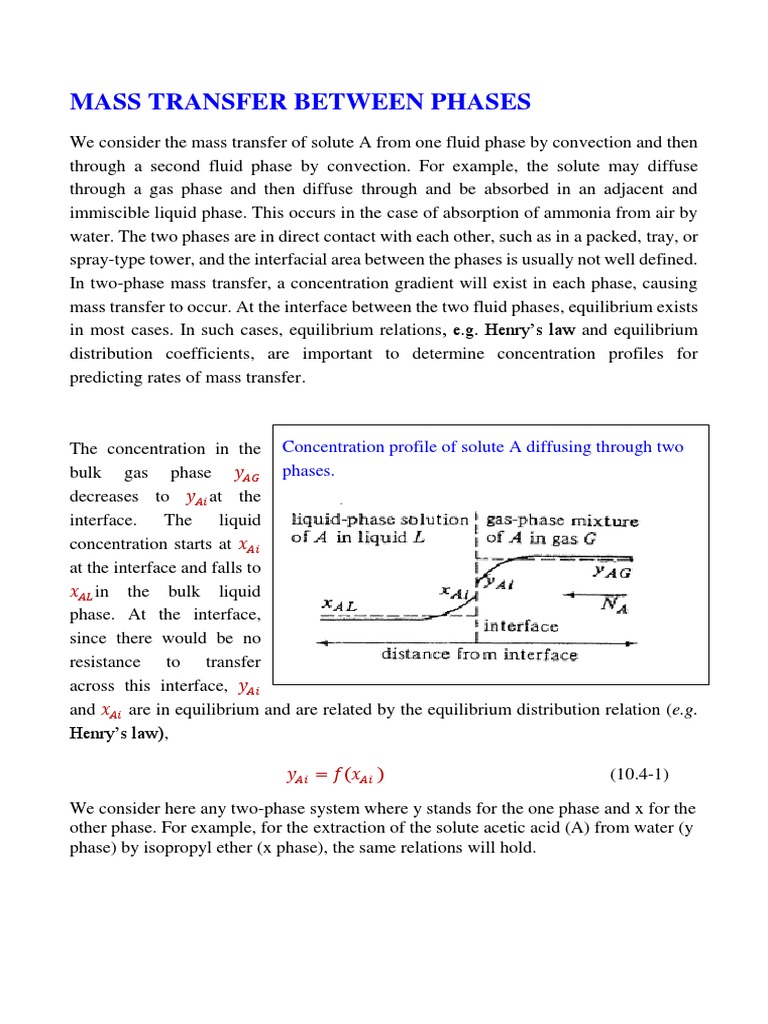 Absorber Design Part2 Interphase Mass Transfer Rev3 | PDF | Phase ...