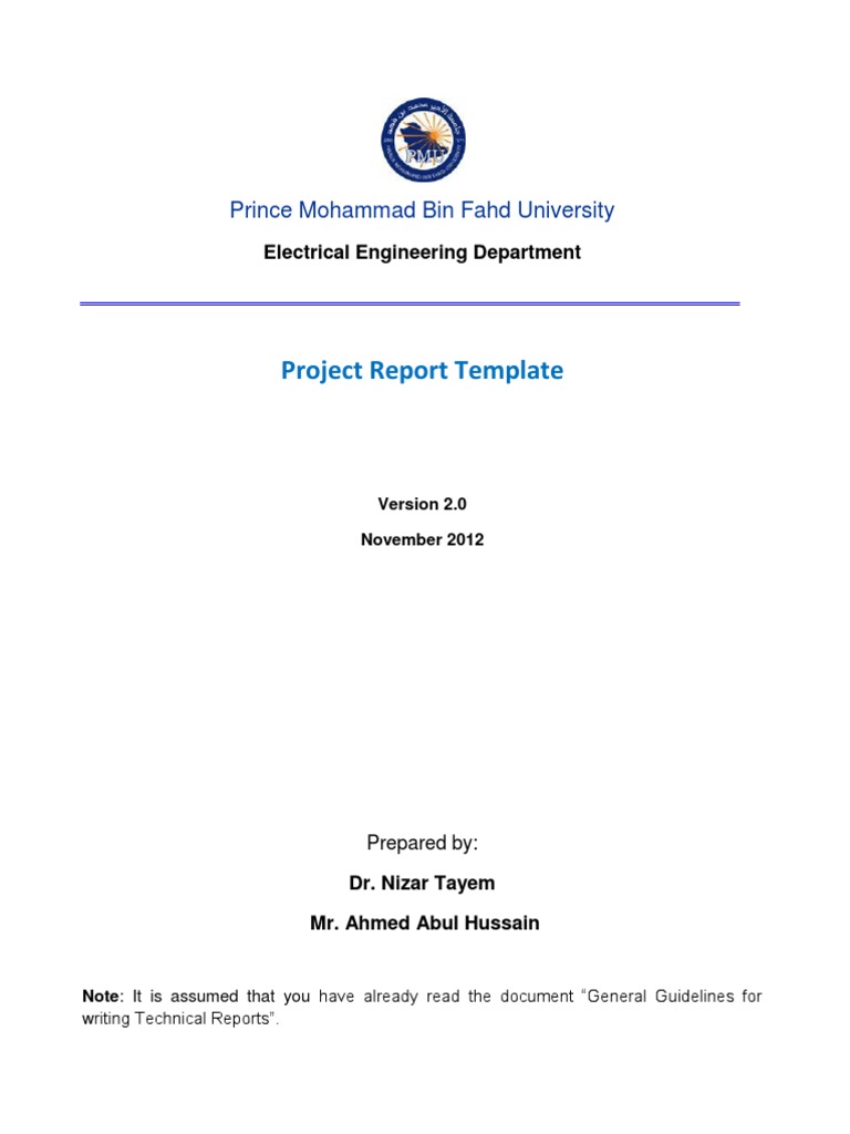 Project Final Report Template - v2 | PDF | Project Management | Abstract (Summary)