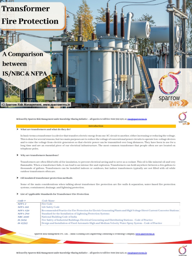 NBC vs. NFPA | PDF | Fire Sprinkler System | Transformer