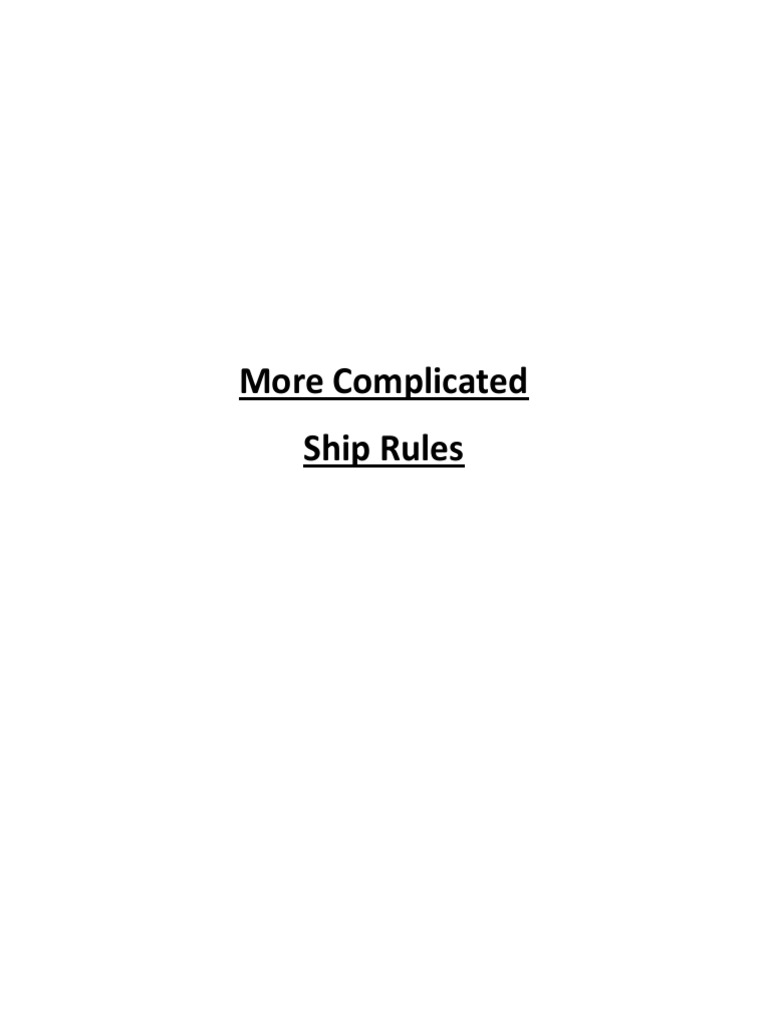 More Complicated Ship Rules | PDF | Ships | Galley