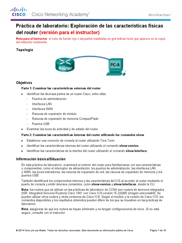 6.3.1.9 Lab - Exploring Router Physical Characteristics - ILM | PDF ...