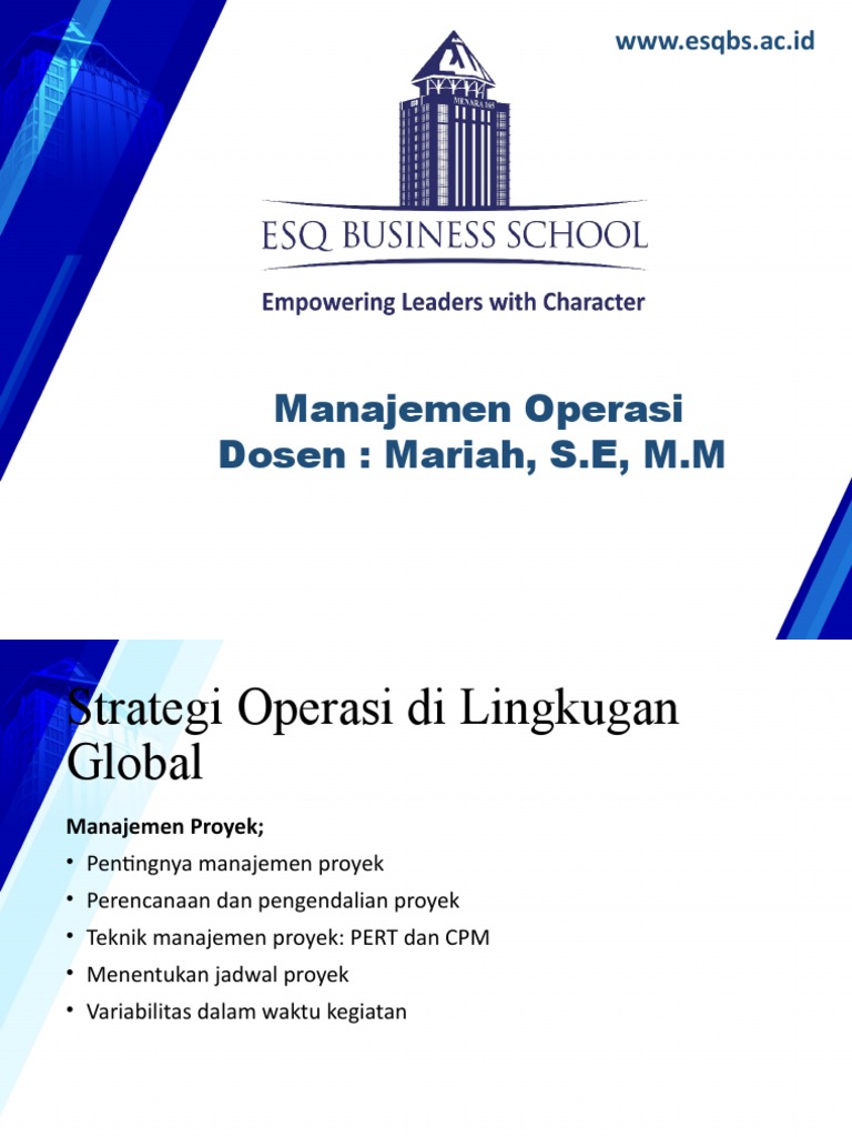 Manajemen Operasi Pertemuan 3 | PDF | Seni | Komputer