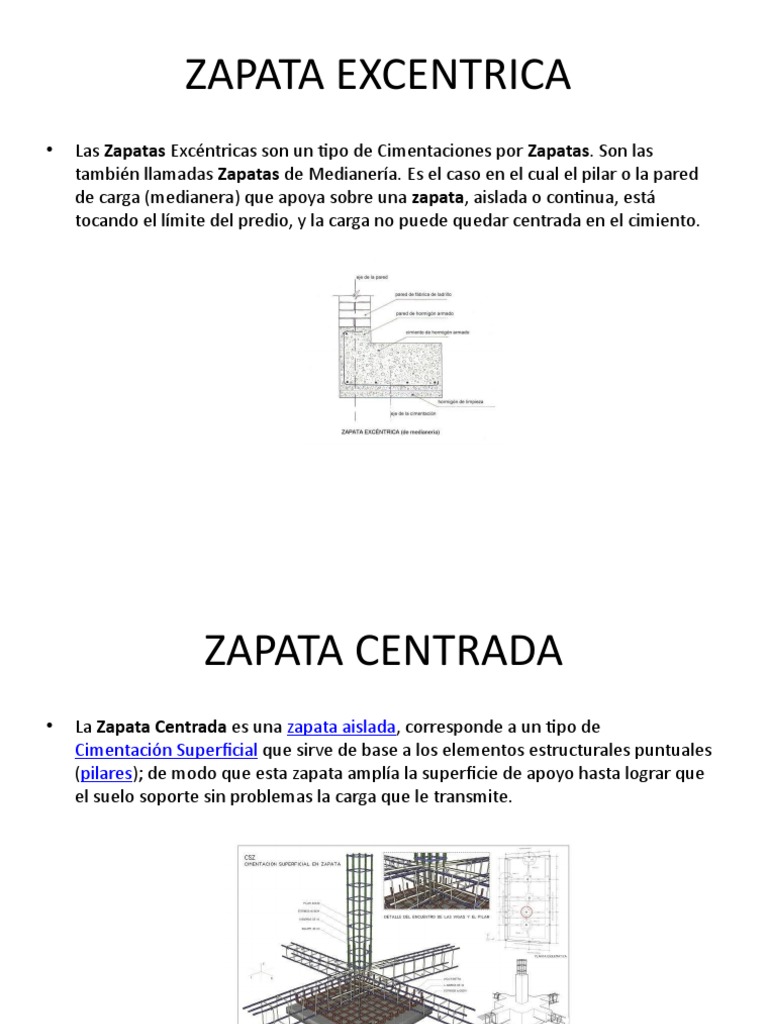 Tipos de Zapatas: Centrada y Excéntrica | PDF | Arte | Ciencia y ...