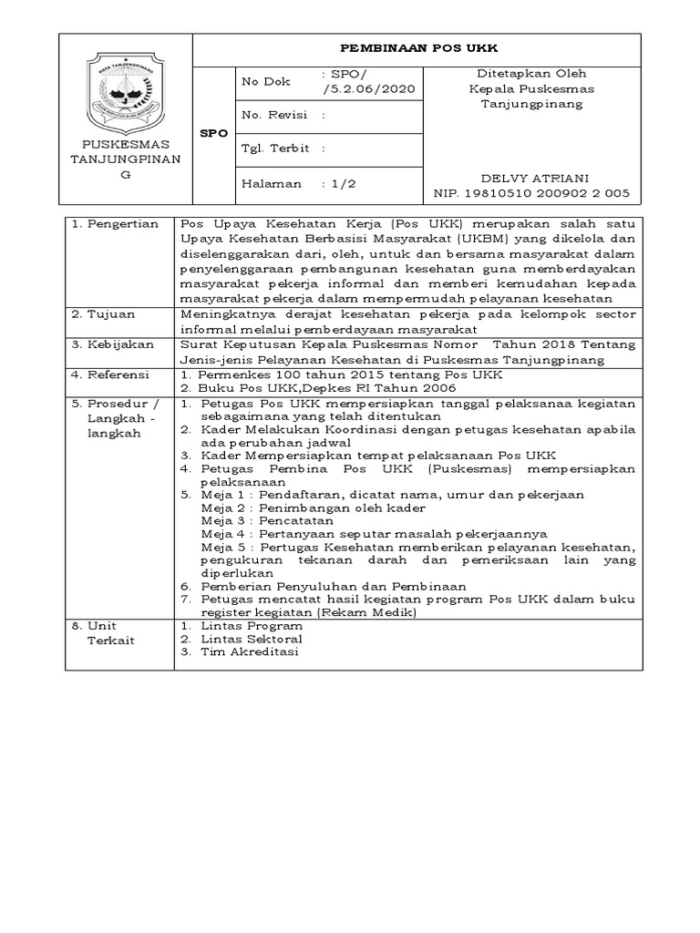 Sop Pembinaan Pos Ukk 2 | PDF