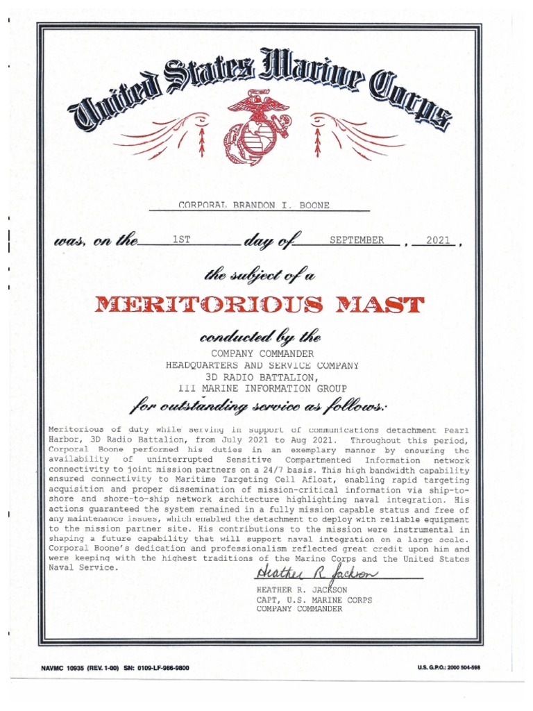 Meritorius Mast Boone | PDF