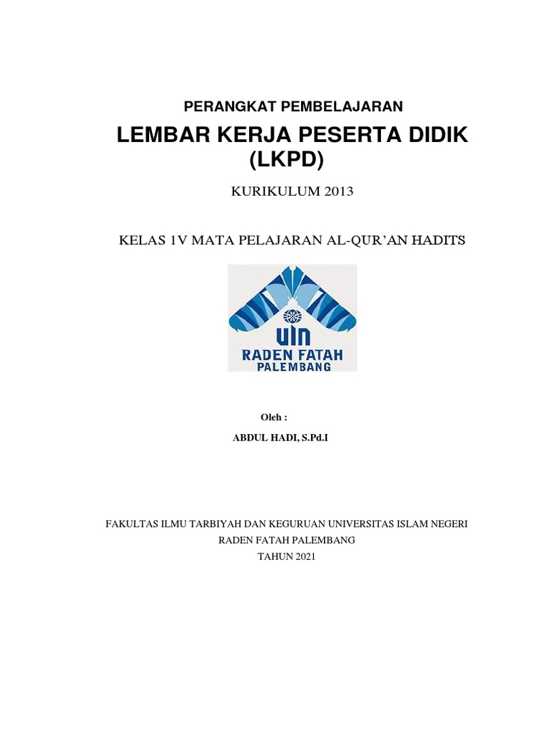 LKPD Qurdis Kelas 4 | PDF