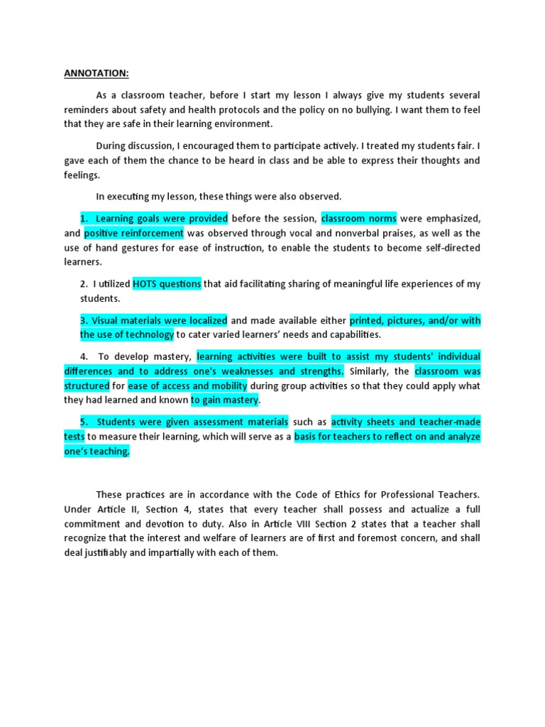 ANNOTATION For OBJECTIVE 14 | PDF