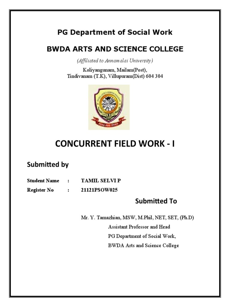 MSW Concurrent Field Work Report | PDF | Social Work