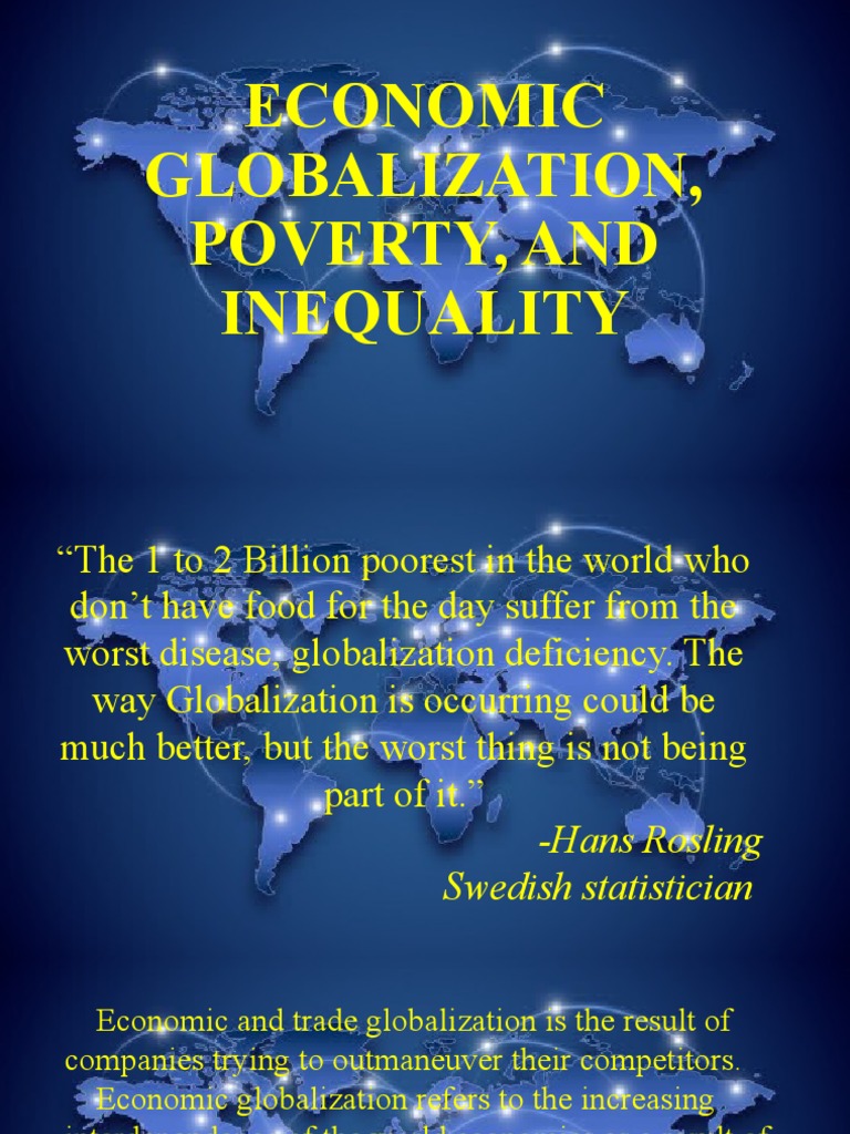 Economic Globalization and Poverty Issues | PDF | Globalization ...