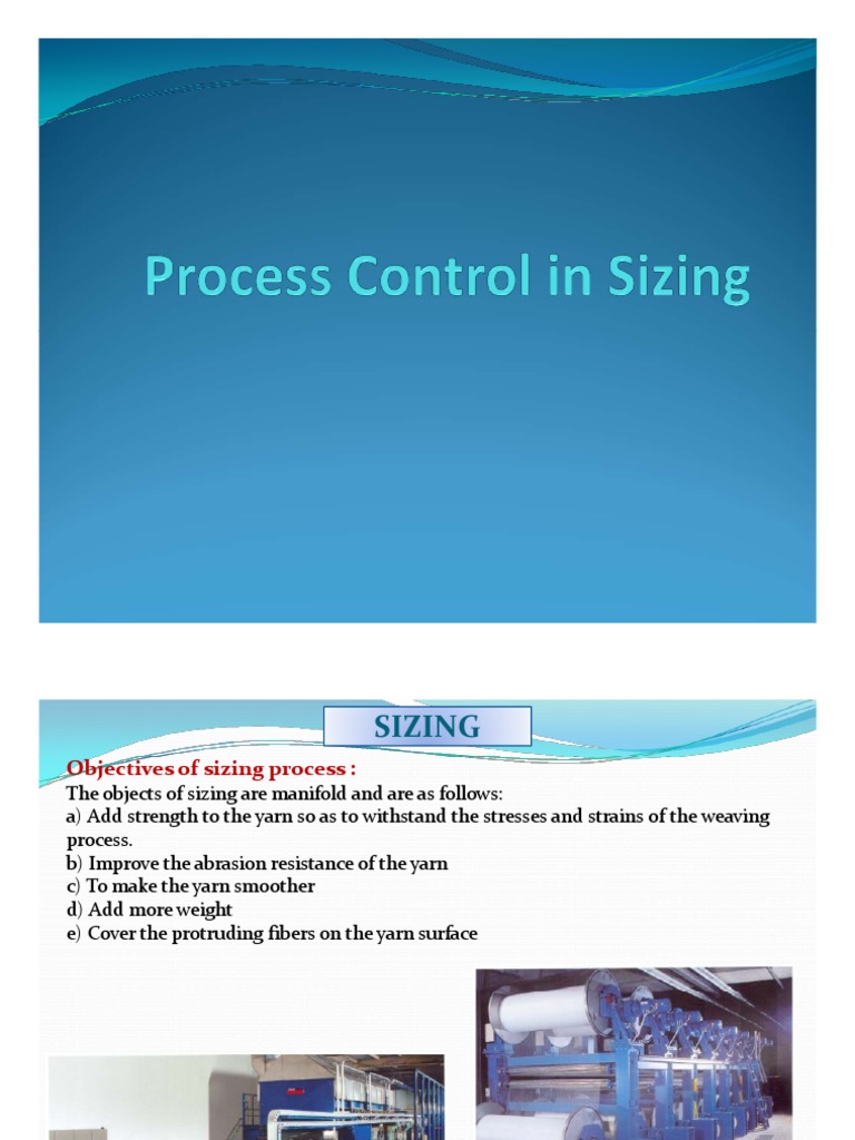 Process Control in Sizing | PDF | Yarn | Weaving