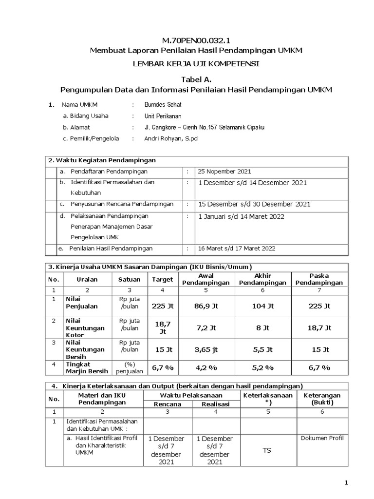 Asep Saepuloh-Bukti 3 Laporan Pendampingan | PDF