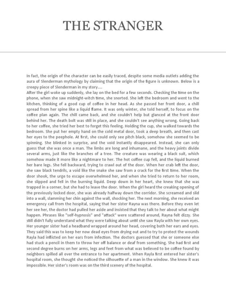 The Stranger | PDF | Mystery, Thriller & Crime Fiction