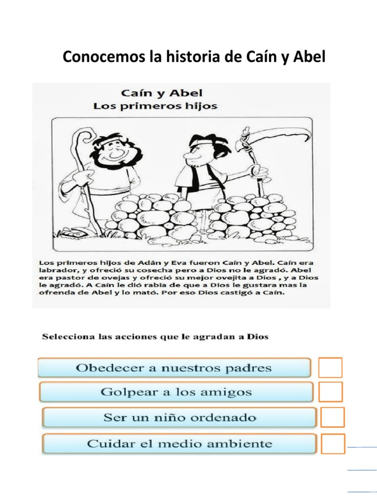 Conocemos La Historia de Caín y Abel | PDF