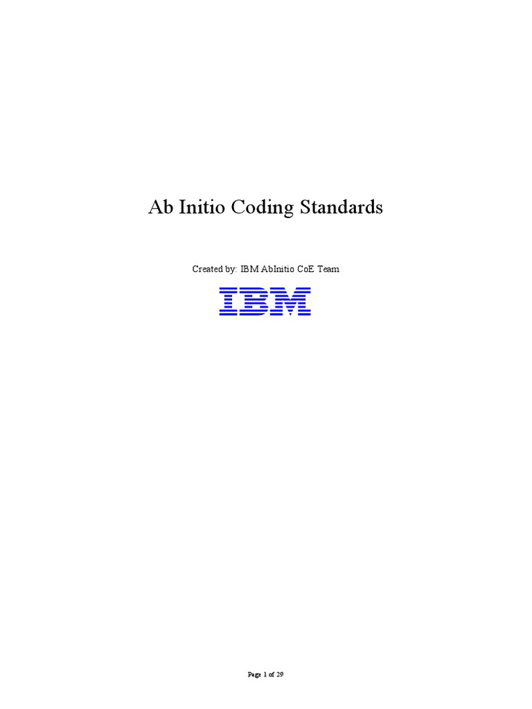 Eim Abinitio Development Standards Pdf Parameter Computer Programming Databases 