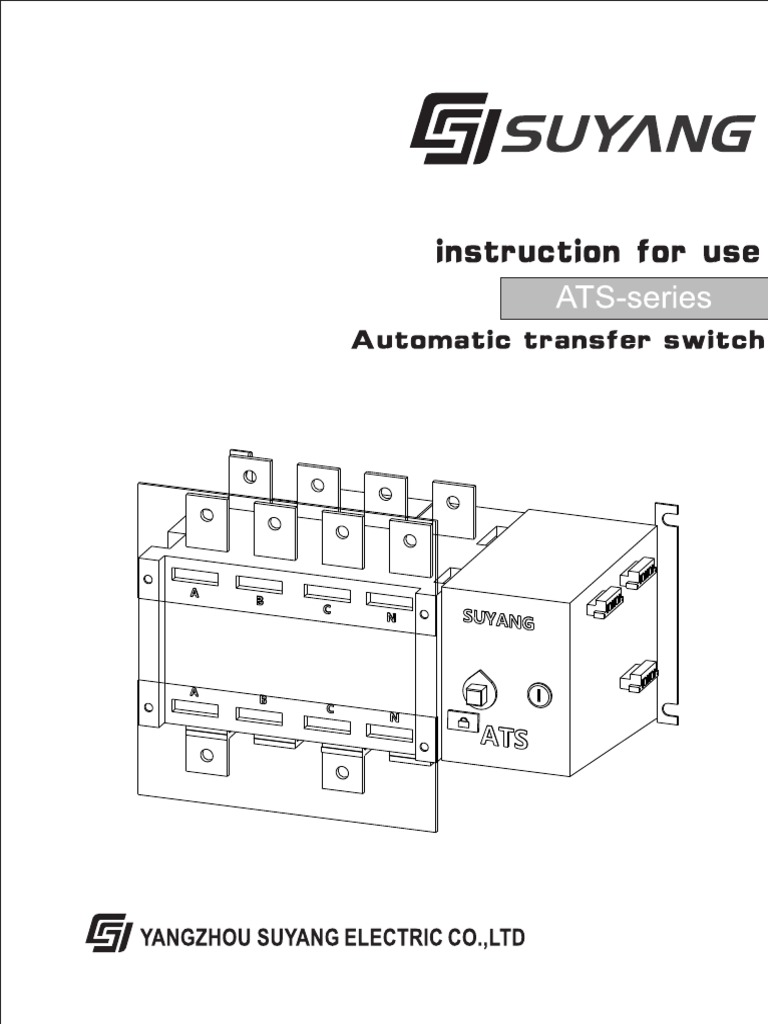 Manual ATS Suyang 溯扬双电源英文说明书 | PDF