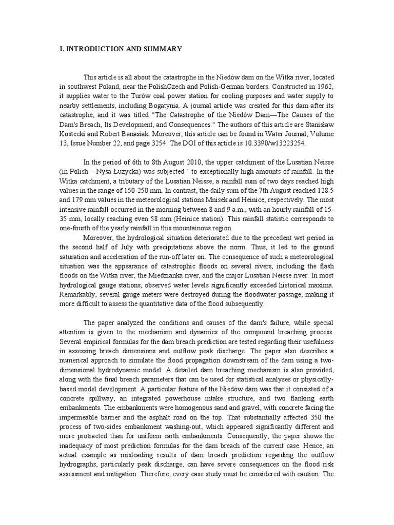 Hydrology Report | PDF | Flood | Dam