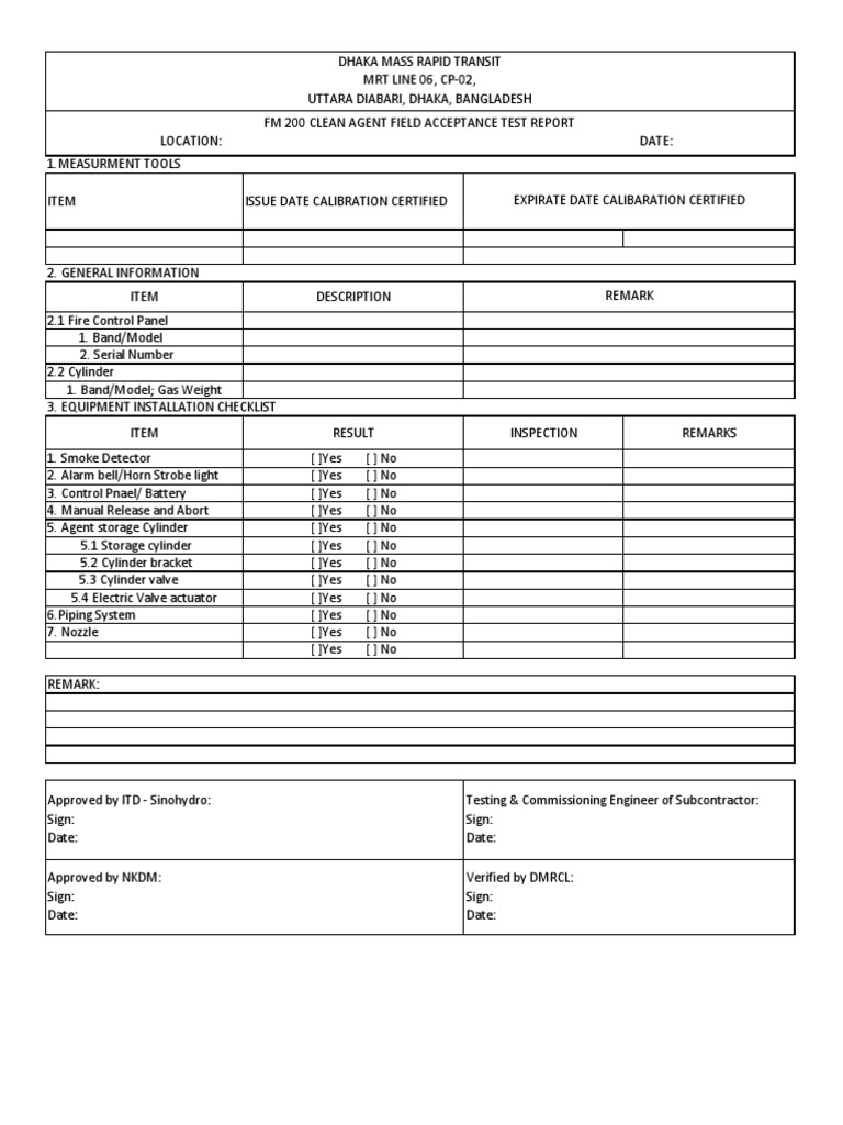 Baffesco - fm-200 T N Cvi Checklist | PDF | Manufactured Goods ...