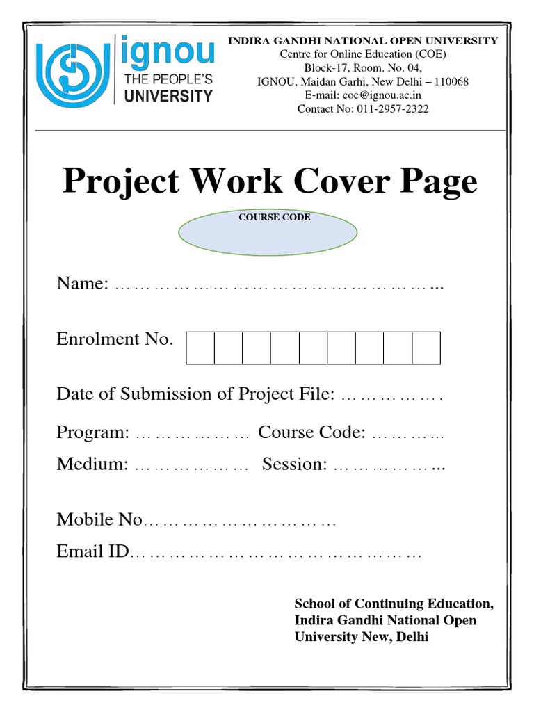 Instapdf - in Ignou Project Cover Page 297 | PDF