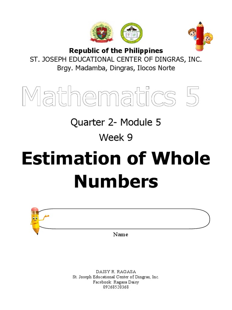 Mathematics 5: Estimation of Whole Numbers | PDF | Multiplication ...