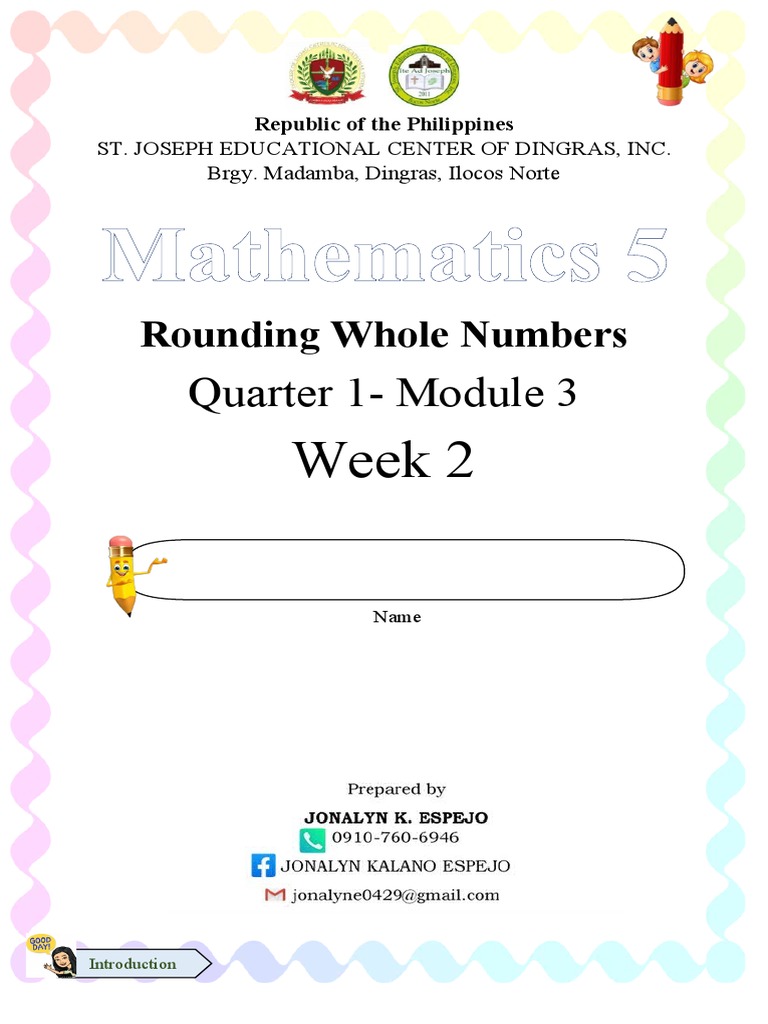 Mathematics 5: Rounding Whole Numbers | PDF | Notation | Mathematical ...