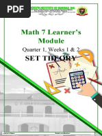 Grade 7 Math Learning Module, First Quarter | PDF | Subtraction ...