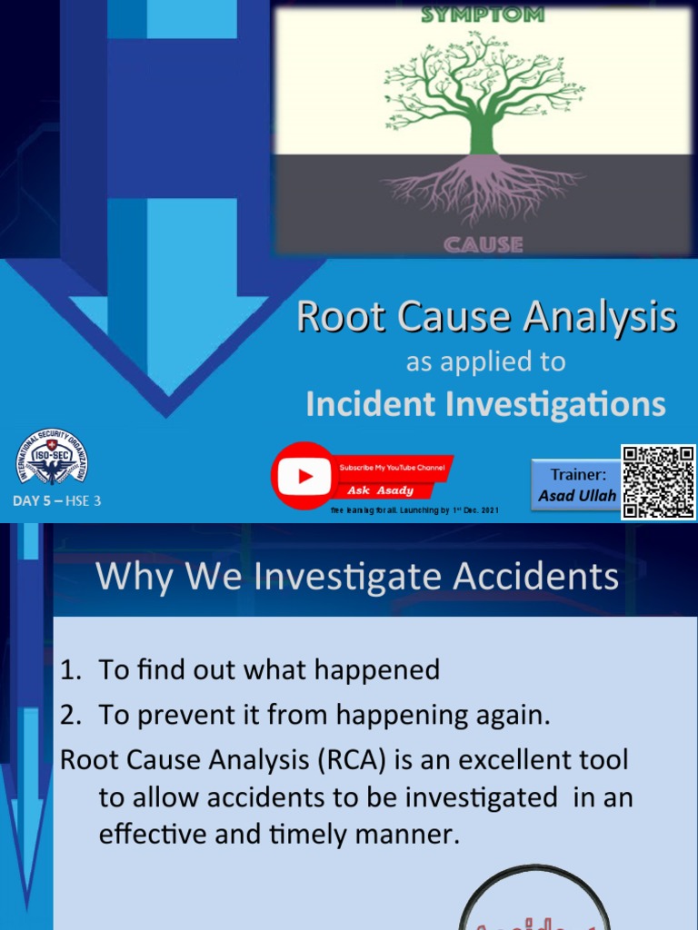Root Cause Analysis - As Applied To Incident Investigations | PDF ...