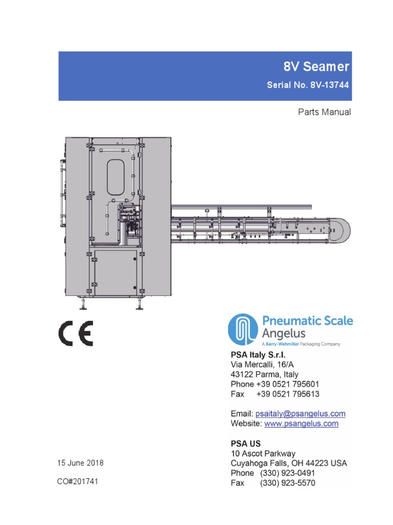 Arch08 - Spare Parts List Seamer | PDF | Pipe (Fluid Conveyance) | Receipt