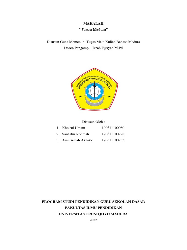 Kelompok 9 - Makalah BHS Madura | PDF