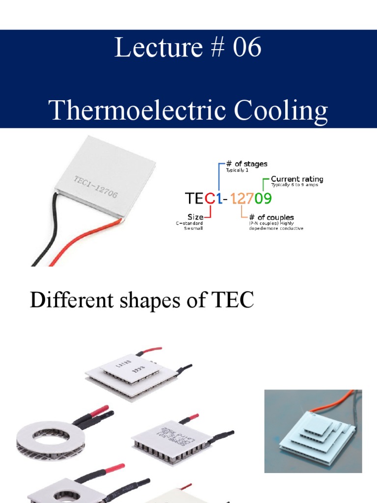 Lecture # 06-Thermoelectric Cooling | PDF | Electromagnetism ...