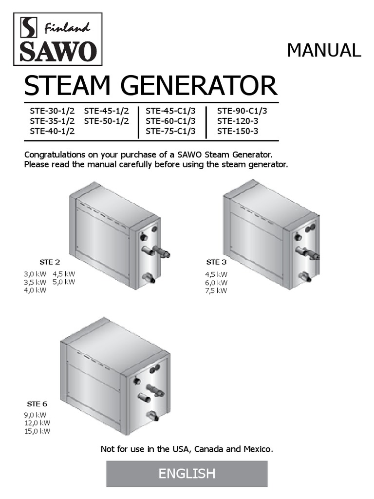 Steam Generator: Manual | PDF | Plumbing | Valve