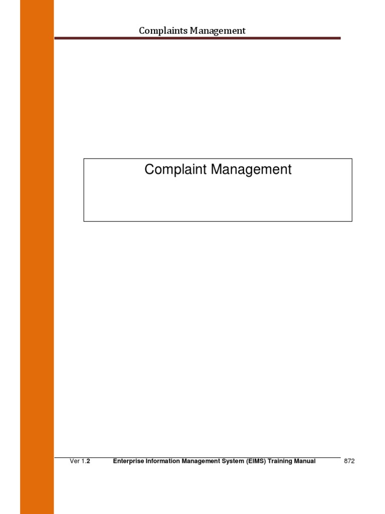 Complaint Management System Report | PDF | Information | Software