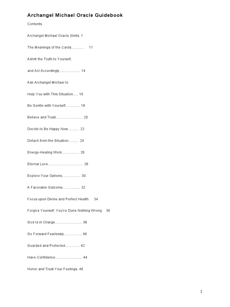 Archangel Michael Oracle Guidebook | PDF | Prayer | Self Esteem