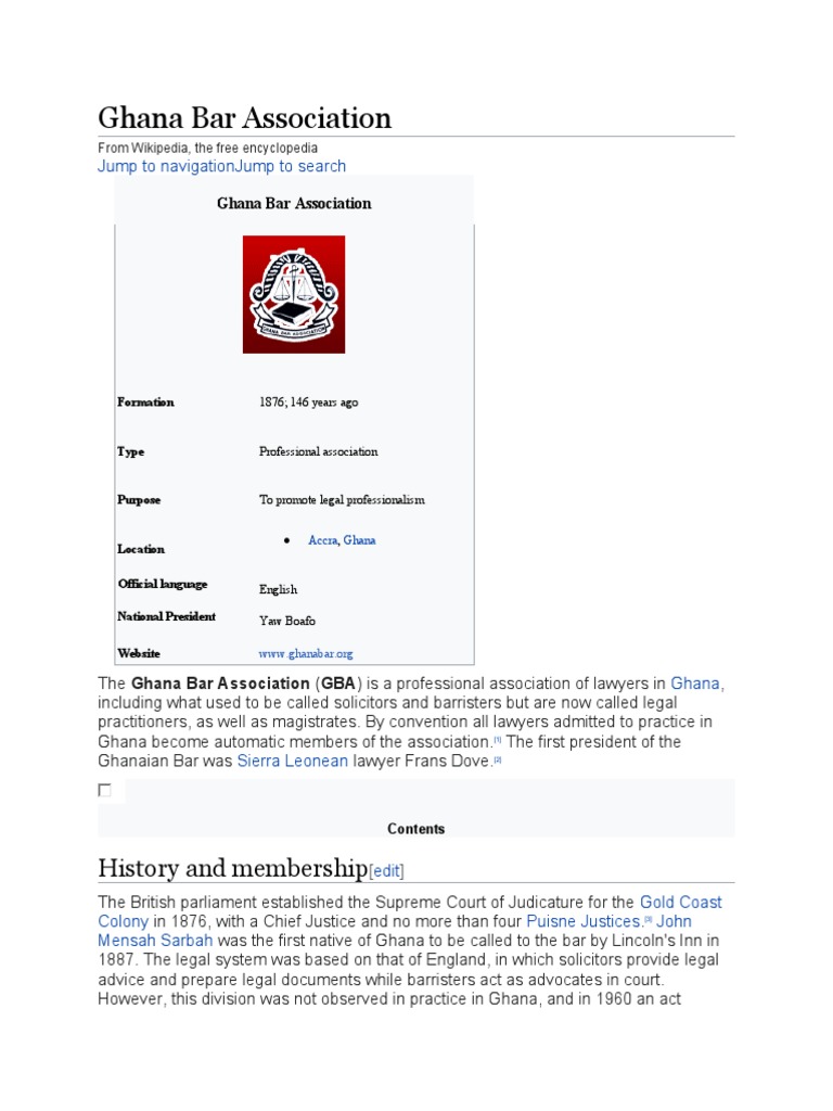 Ghana Bar Association | PDF | Judiciaries | Government
