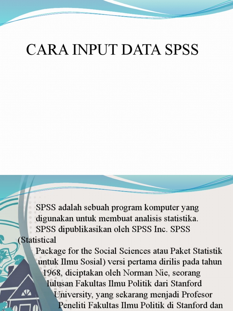 Cara Input Data Spss | PDF