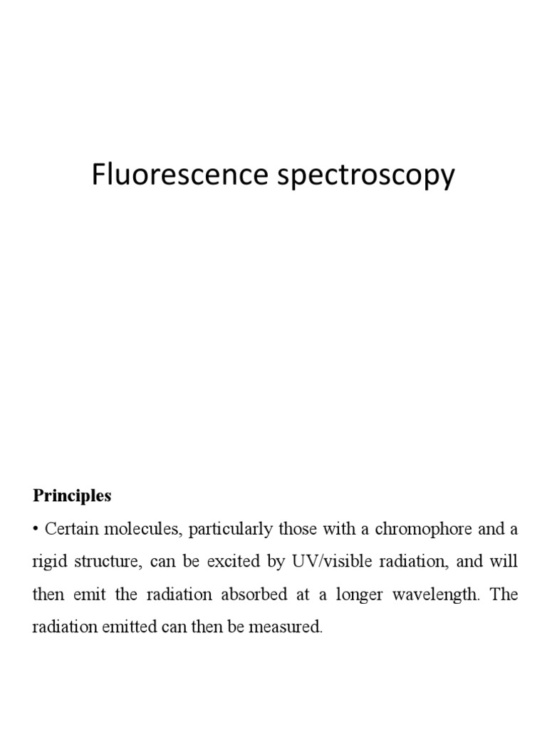 Principles of Fluorescence Spectroscopy | PDF | Fluorescence ...