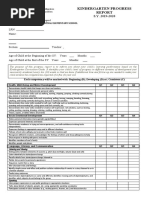 Progress Report Card Kindergarten 2022-2023 | PDF | Letter Case | Human Communication